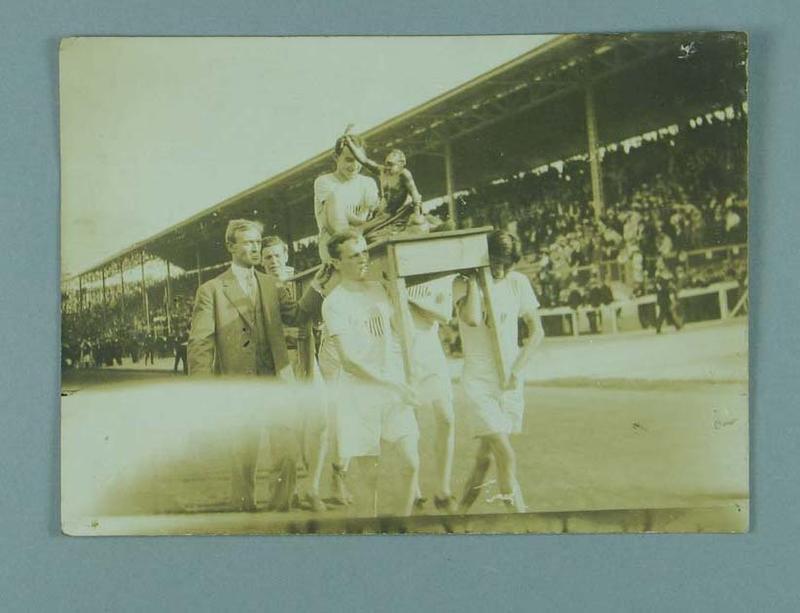 Photograph of several American athletes at 1908 London Olympic Games ...