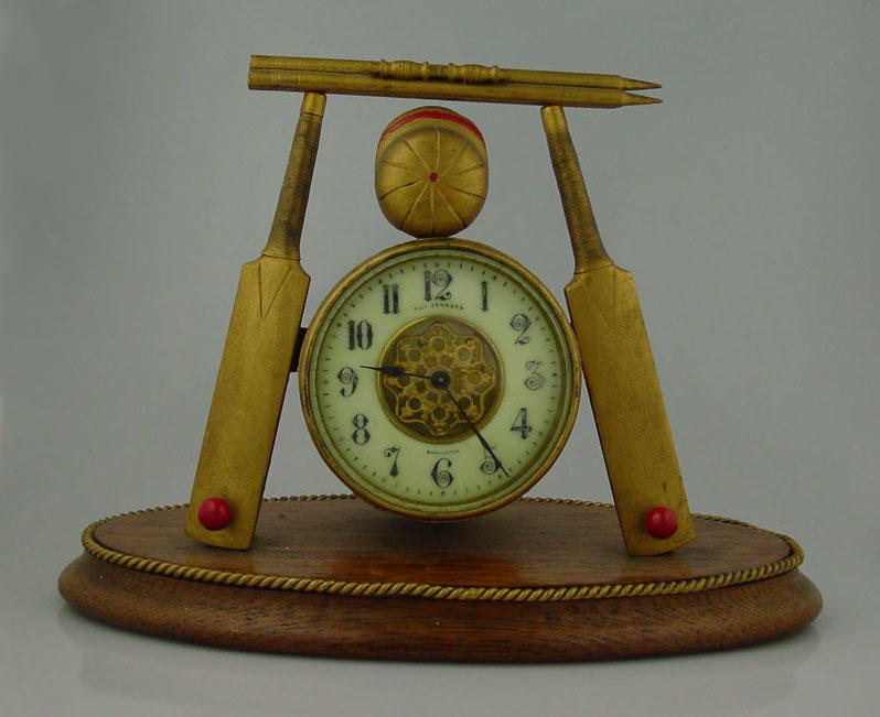 Clock - cricket design - made by R. & T. Johnson, Darlington, England ...