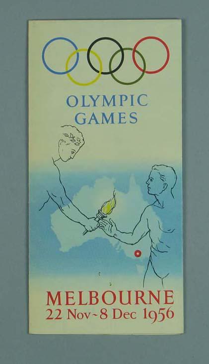 Programme, 1956 Melbourne Olympic Games - Australian Sports Museum Programme, 1956 Melbourne Olympic Games - Australian Sports Museum