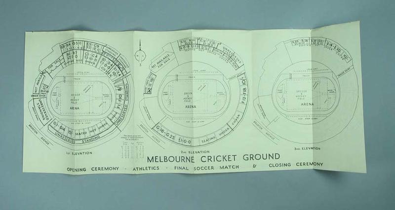 Map - Melbourne Cricket Ground map for 1956 Olympic Games Events ...