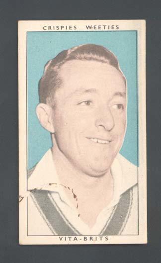 1948 Weeties Crispies Vita-Brits Leading Cricketers series Ron Hamence ...