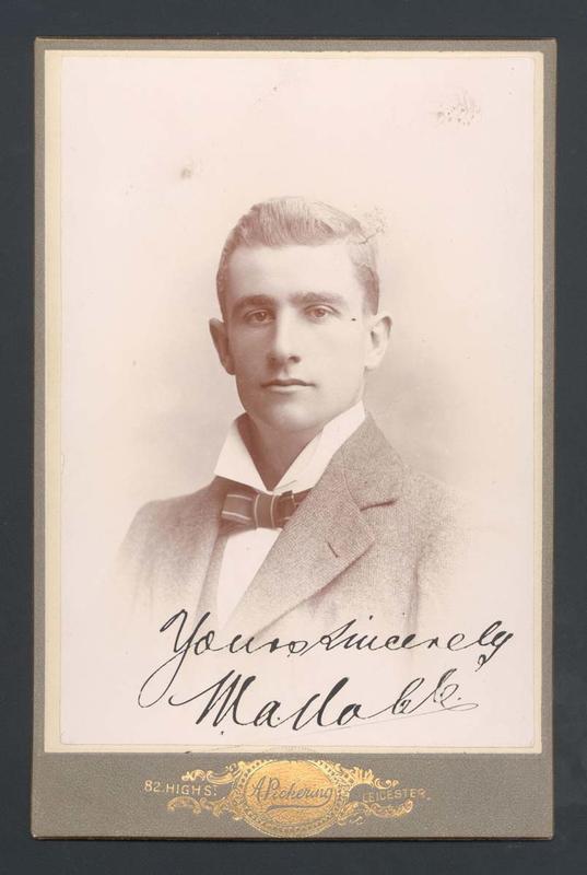 Photograph from Frank Laver's photograph album, image of Monty Noble ...
