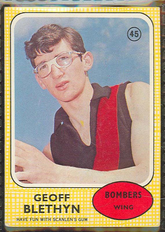 1970 Scanlen's Gum Australian Football, Geoff Blethyn trade card ...