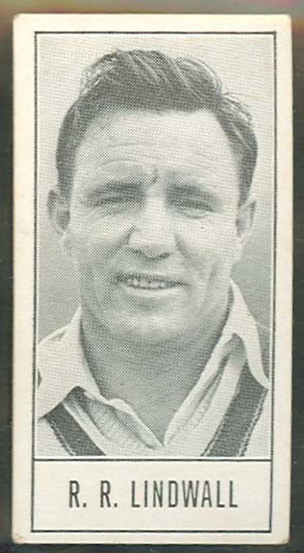 1957 Barratt & Co Ltd Test Cricketers Series B Ray Lindwall trade card ...