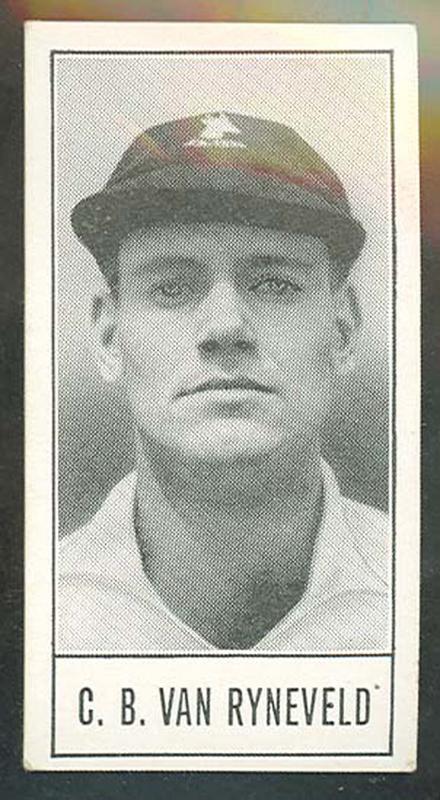 1957 Barratt & Co Ltd Test Cricketers Series B Clive van Ryneveld trade ...