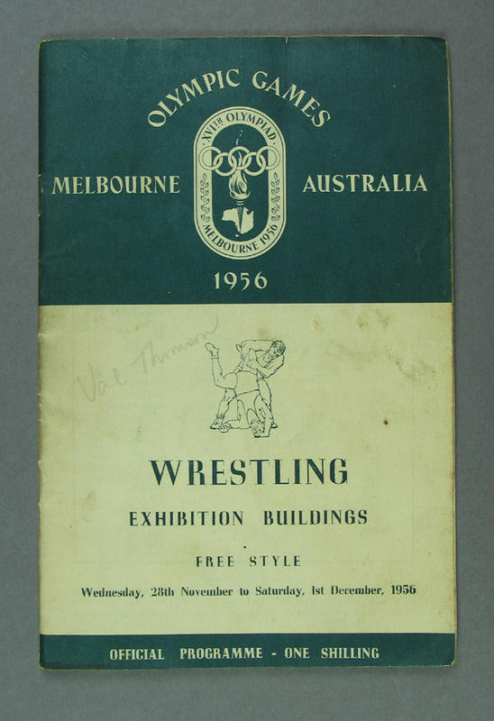 Programme - Wrestling - 1956 Melbourne Olympic Games - Australian ... Programme - Wrestling - 1956 Melbourne Olympic Games - Australian ...