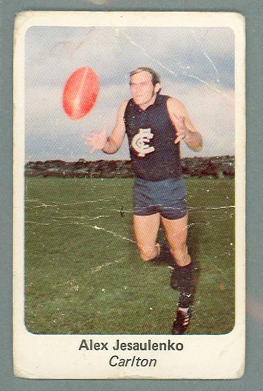 1971 Sunicrust Australian Football, Alex Jesaulenko trade card ...