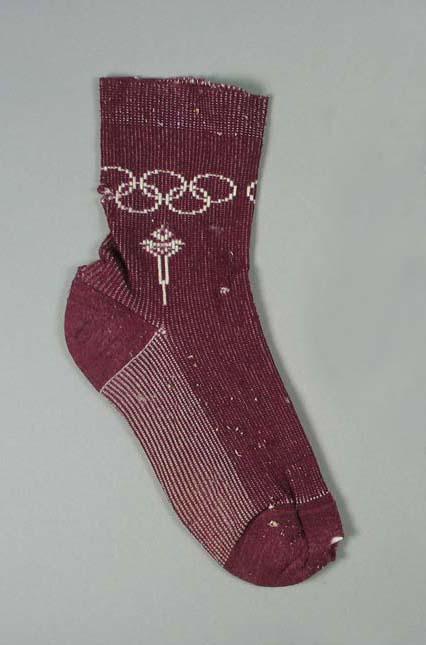 One 1956 Olympic Games sock, worn by officials - Australian Sports Museum
