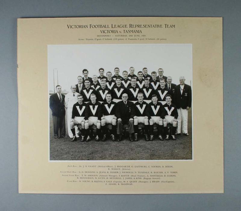 Black and white photograph of the Victorian Football League ...