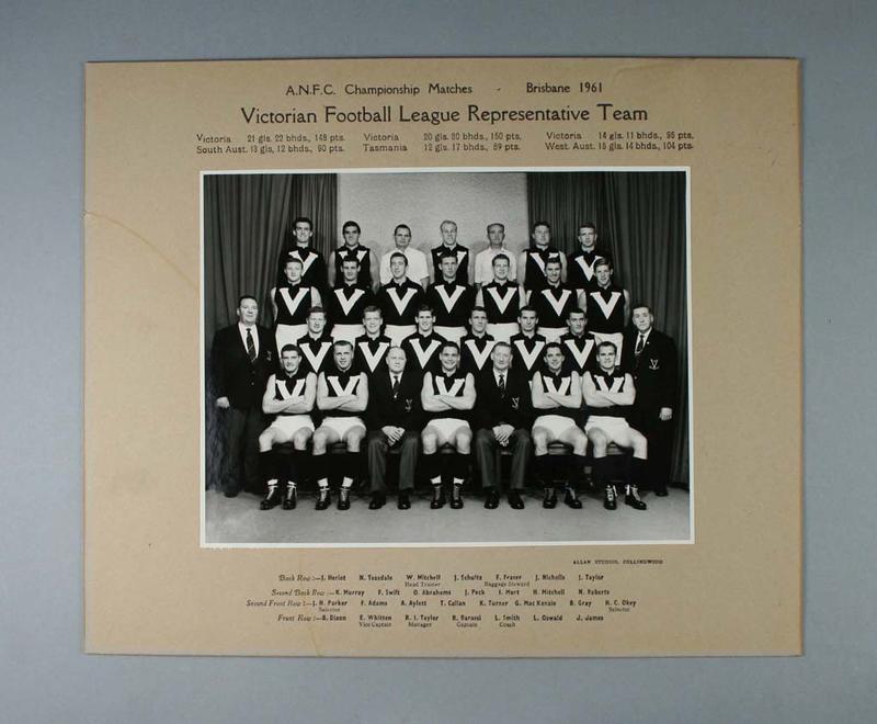 Black and white photograph of the Victorian Football League ...