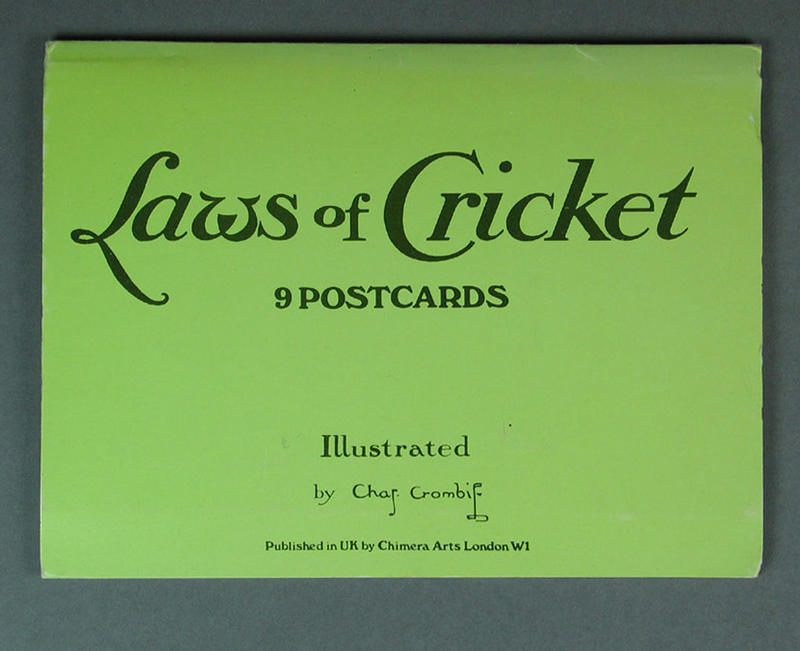 Postcard folio, "Laws of Cricket" prints by Chas Crombie - Australian ...