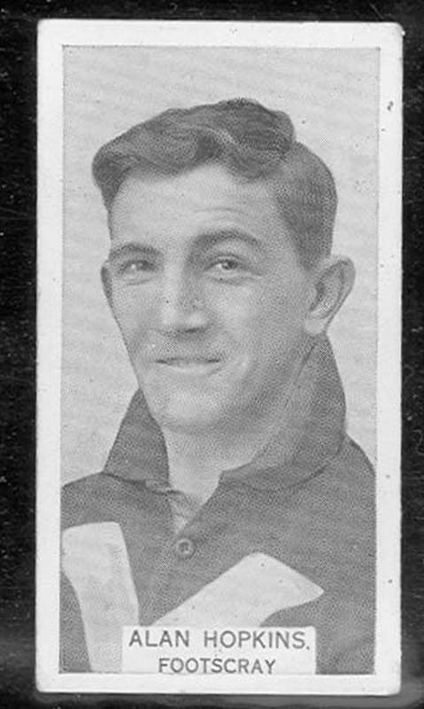 1933 W D & H O Wills Footballers Alan Hopkins trade card - Australian ...