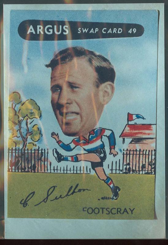 Colour photograph - 1954 Argus - VFL Football Caricature Swap Card No ...