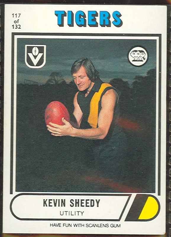 1976 Scanlens VFL Football Kevin Sheedy trade card - Australian Sports ...