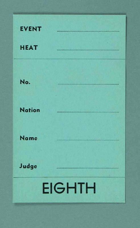 1956 Olympic Games event scorecard - Australian Sports Museum