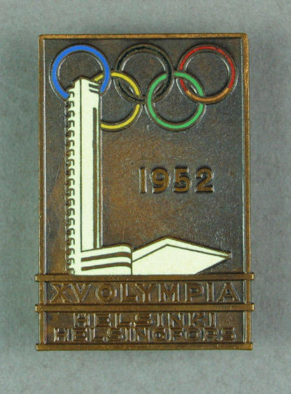 1952 Olympic Games press badge - Australian Sports Museum