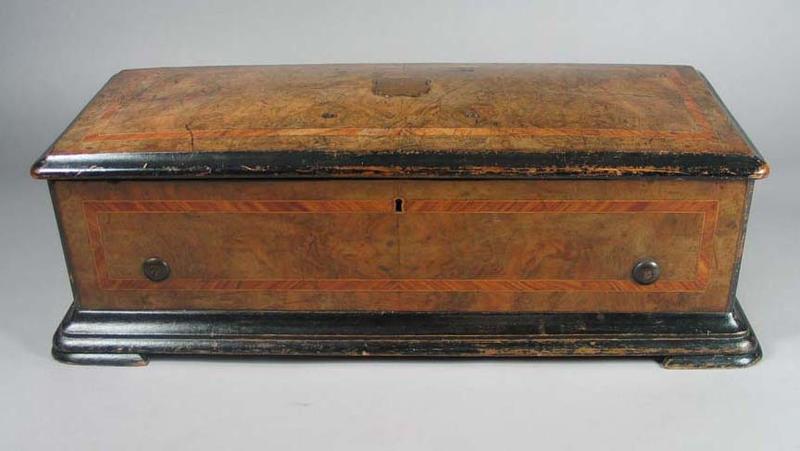 Music box, presented to John Blackham for exceptional batting c1883 ...