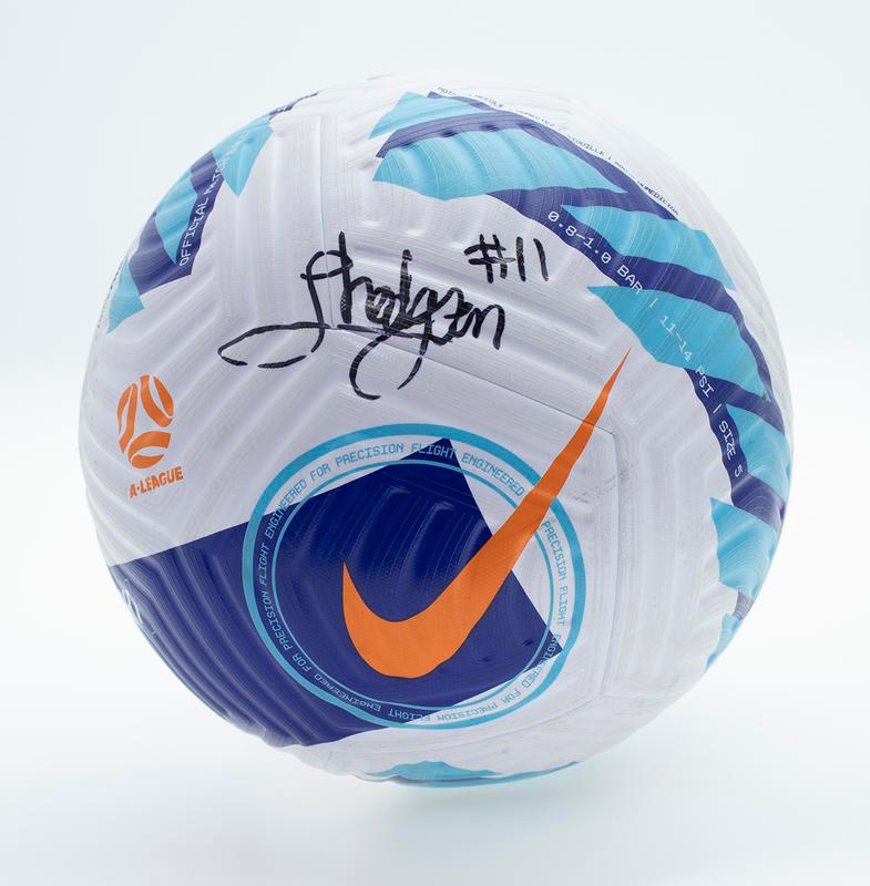 A-League Womens match ball, signed by Adelaide United captain Isabel ...