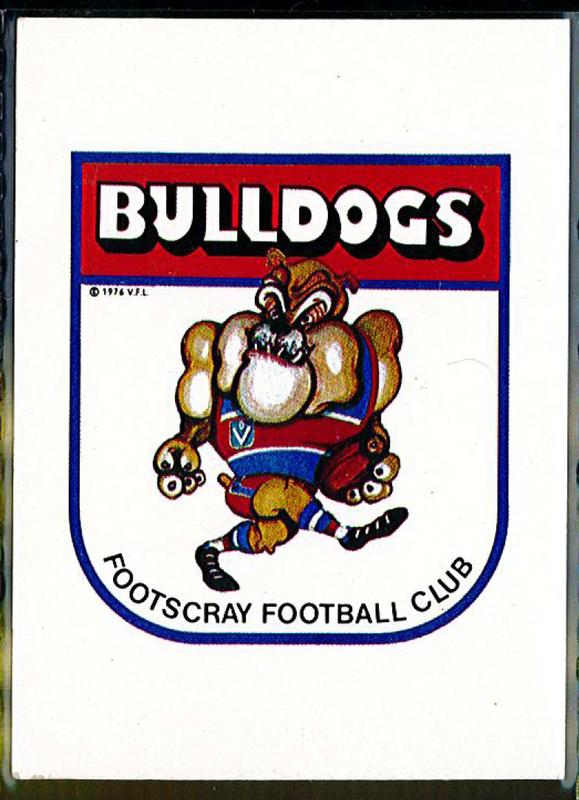 1981 Scanlens VFL Football Footscray logo trade card - Australian ...