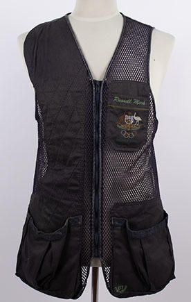 Shooting vest worn by Russell Mark during the 2000 Sydney Olympic Games ...