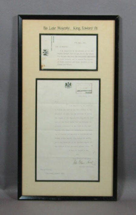 Telegrams regarding the death of King Edward VII, 1910 - Australian ...