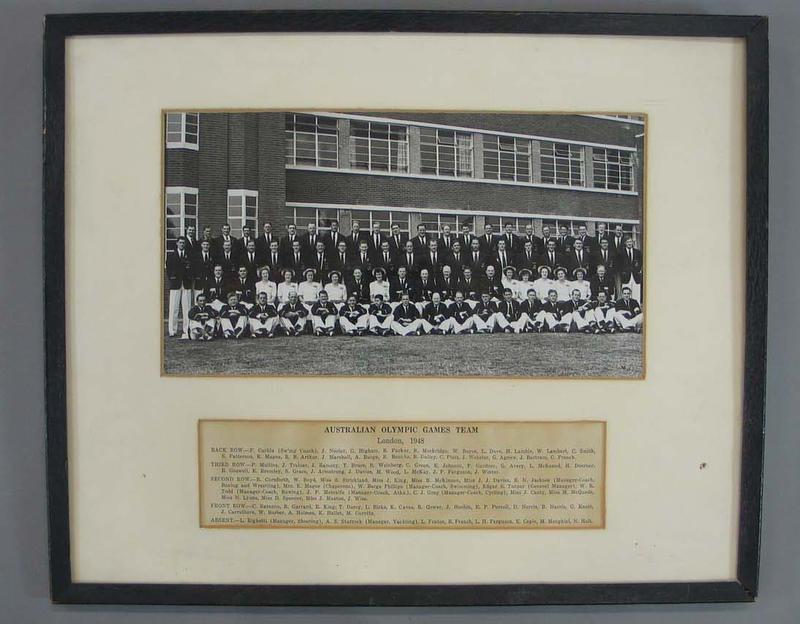 Photograph of 1948 Australian Olympic Games team - Australian Sports Museum