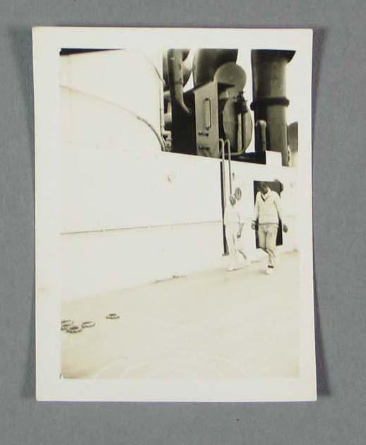 Black and white photograph of Bert Oldfield and Bill O'Reilly ...