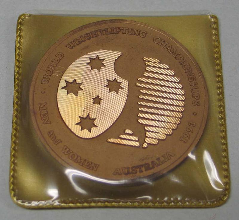 Commemorative coin, World Weightlifting Championships - Melbourne, 1993 ...