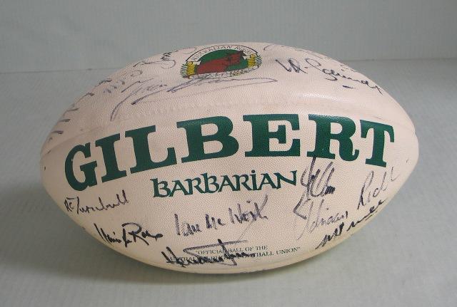 Autographed rugby union ball used in match between South Africa and the ...