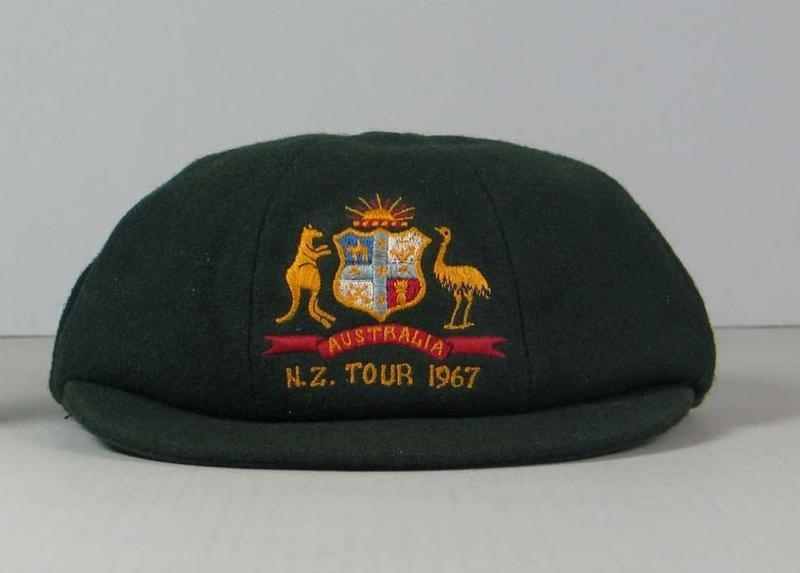 Baggy Green cap worn by Eric Freeman, 1967 tour of NZ - Australian ...