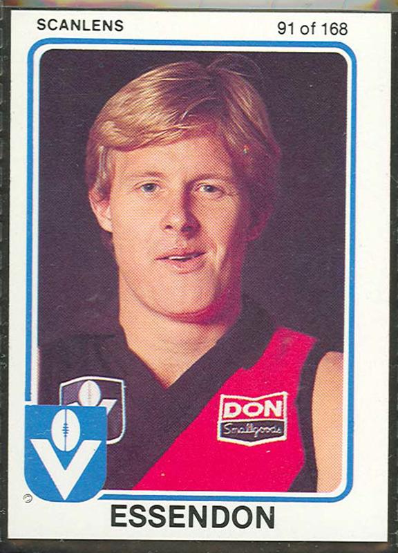 1981 Scanlens (Scanlens) Australian Football Alan Stoneham Trade Card ...