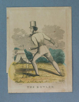 Engraving, The Bowler - Australian Sports Museum