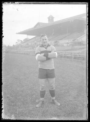 Glass negative, image of Footscray Football Club player - Charlie ...