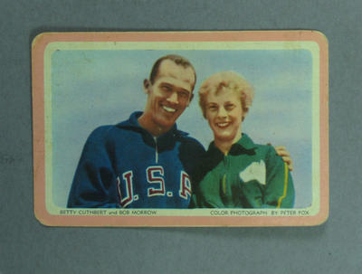 1950s Woolworths Bob Morrow & Betty Cuthbert swap card - Australian ...
