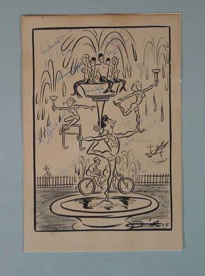 Cartoon drawn by John Frith, depicts 1956 Australian Olympic Heroes ...