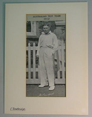 Photograph of William Ponsford, 1930 - Australian Sports Museum
