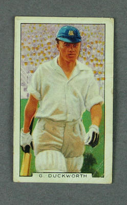 1936 Gallaher Ltd Sporting Personalities G Duckworth trade card ...