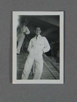 Photograph of Keith Freeman in Dennis Catering uniform, 1956 Olympic ...