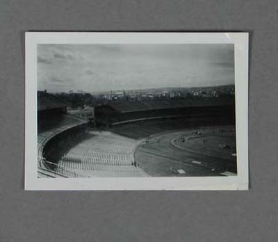 Photograph of an empty MCG, 1956 Olympic Games - Australian Sports Museum