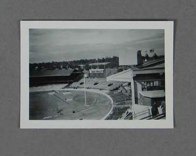 Photograph of an empty MCG, 1956 Olympic Games - Australian Sports Museum
