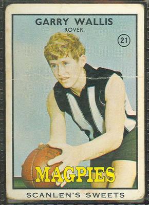 1968 Scanlens (Scanlens) Australian Football Garry Wallis Trade Card ...