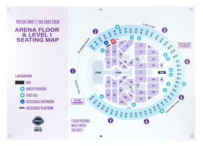 Seating Chart Sign, used for the Taylor Swift The Eras Tour Concert ...