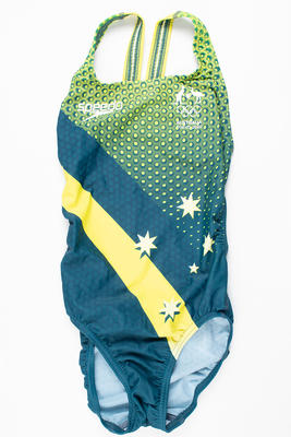 Swimsuit, worn by Melissa Wu in women's 10m platform diving competition ...