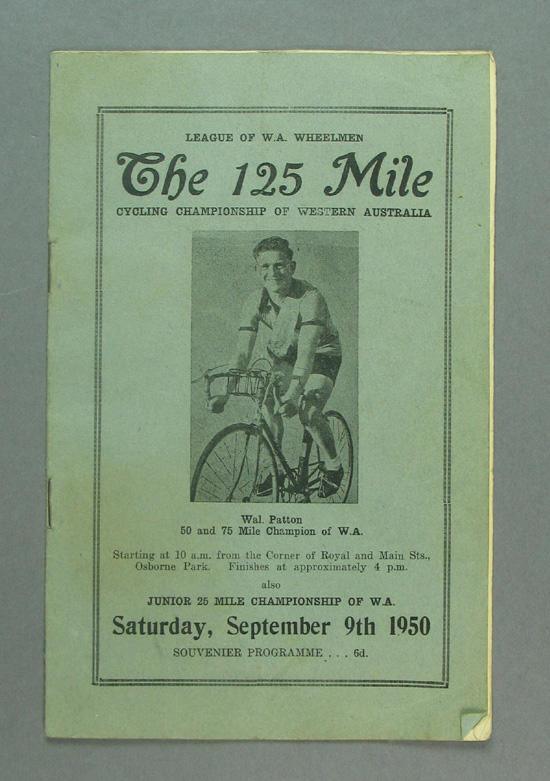 Programme - The 125 Mile Cycling Championship of Western Australia, 9/9 ...