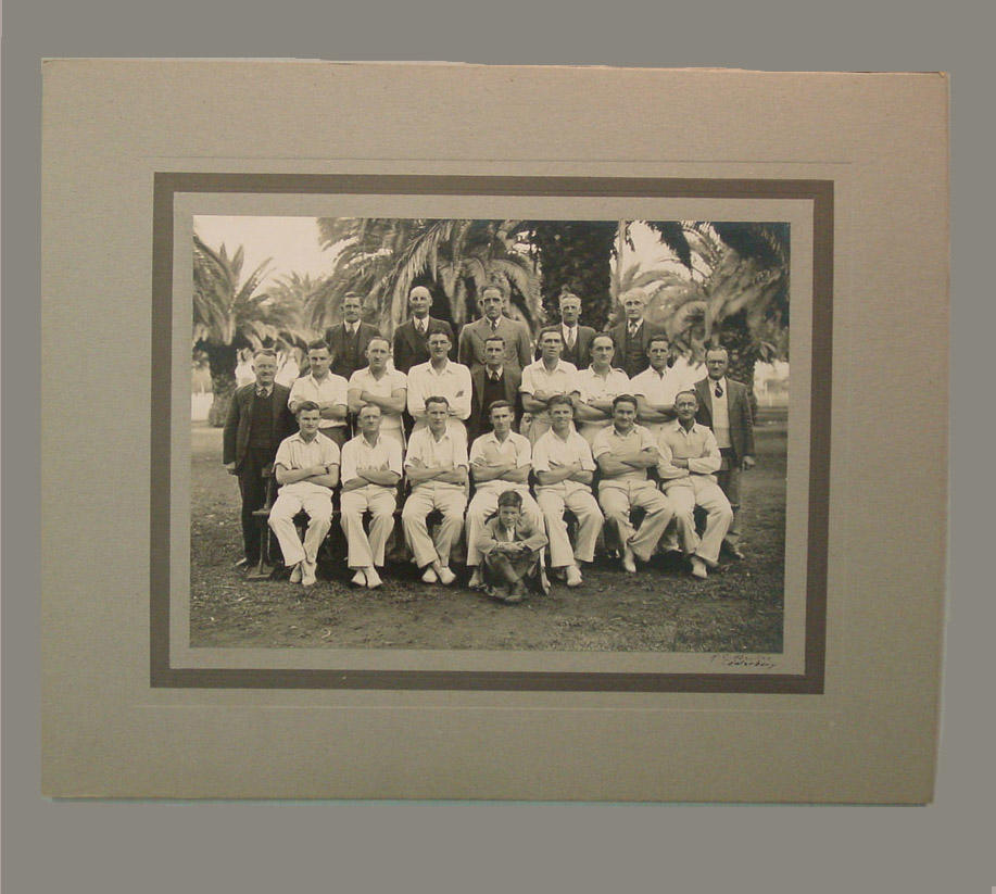 Group portrait of a cricket team, c1942 - Australian Sports Museum