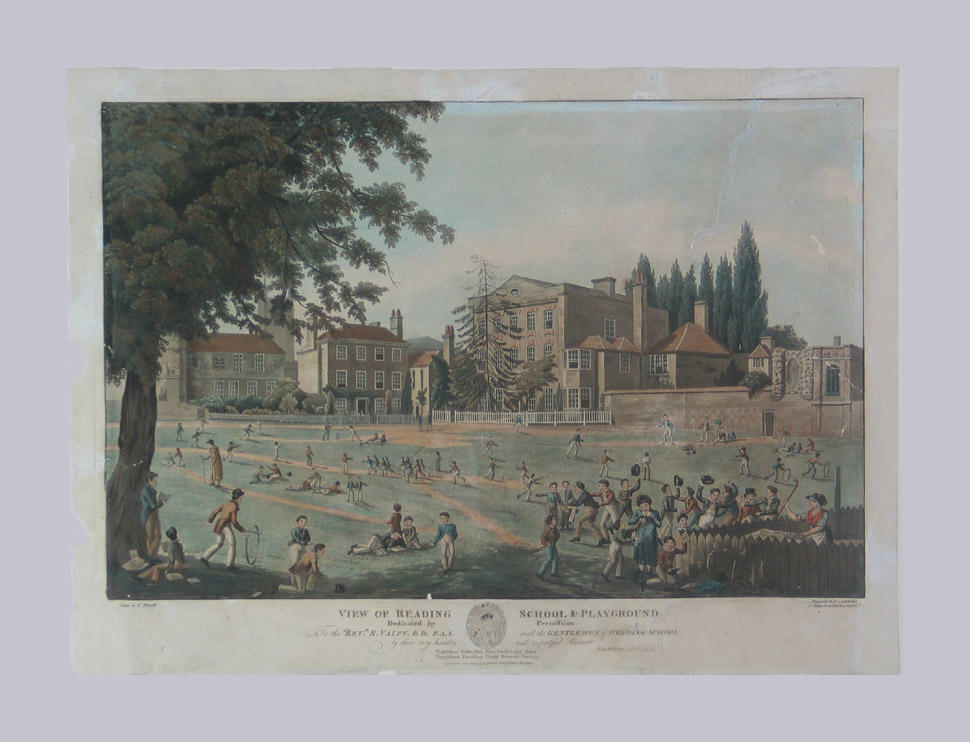 "View of Reading School & Playground" - published by E. Havell, October ...