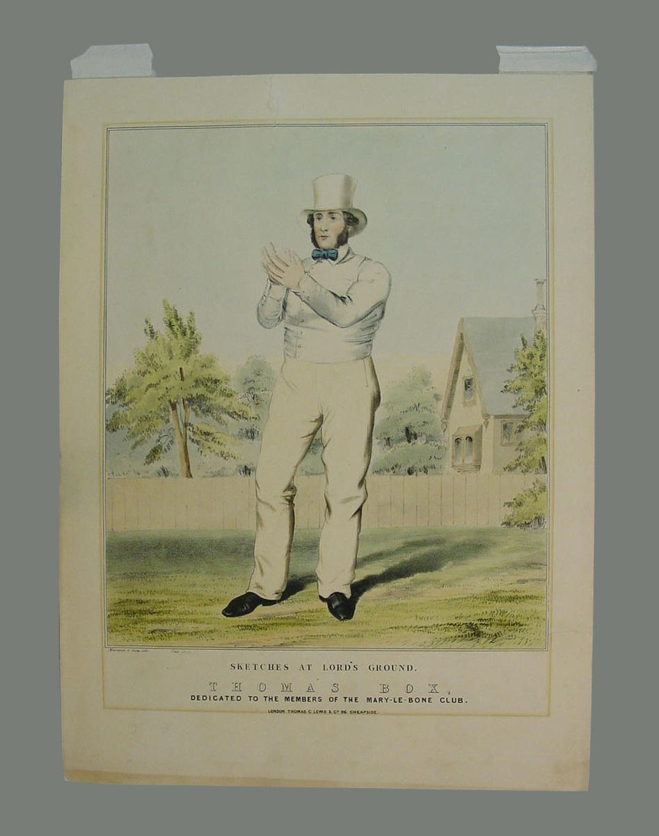 English cricketer: "Thomas Box - Sketches at Lord's Ground ...