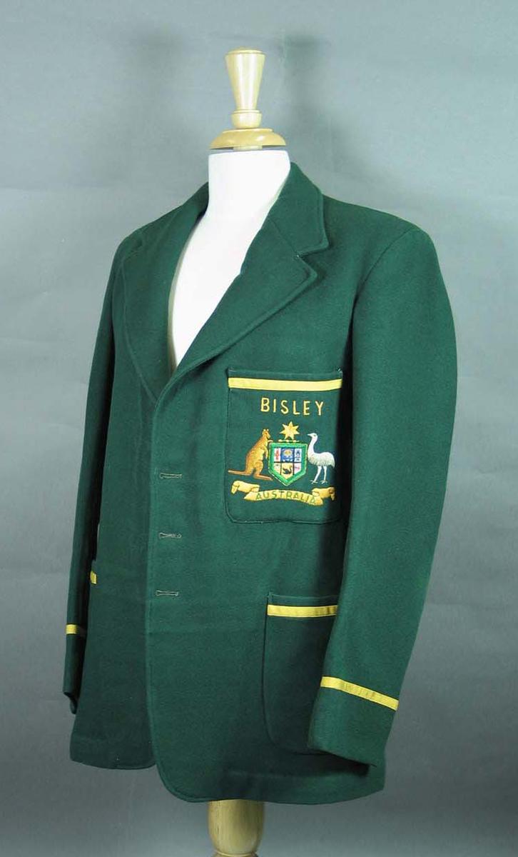 Australian team blazer worn by L Righetti, Bisley shooting competition ...