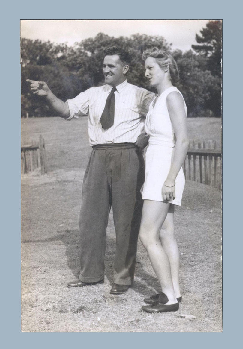 Photograph of Shirley Strickland with Austin Robertson, undated ...