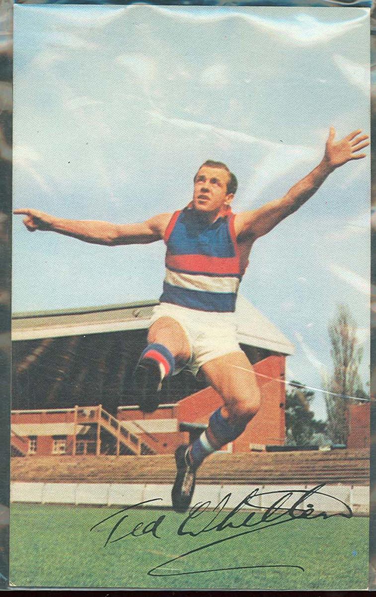 1965 Mobil Footy Photos Ted Whitten trade card - Australian Sports Museum